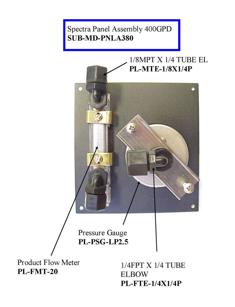 Spectra Panel Assembly 400 GPD – Spaulding Store-Pacific Jack
